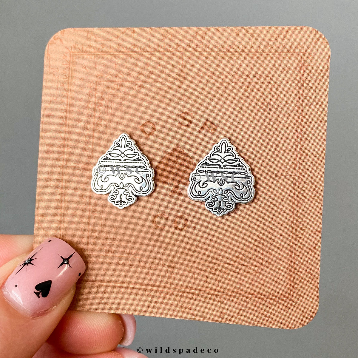 Spade Stitch Studs – Wild Spade Co.